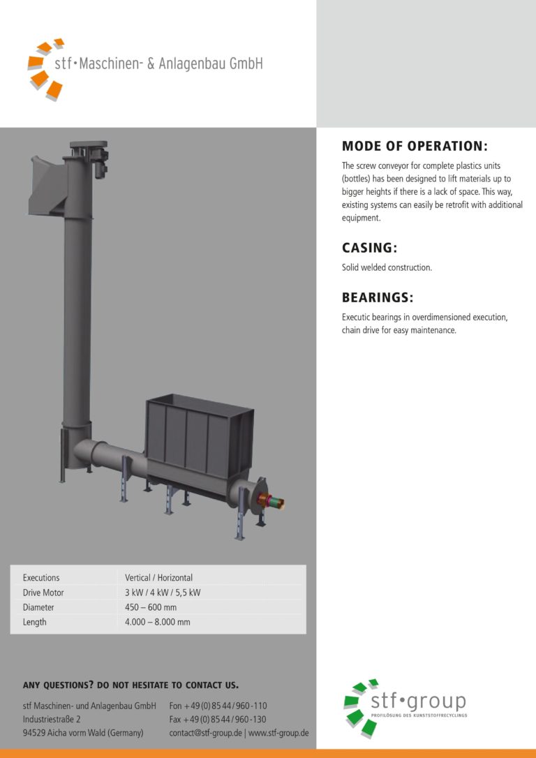 Plastic recycling equipment – STF Group