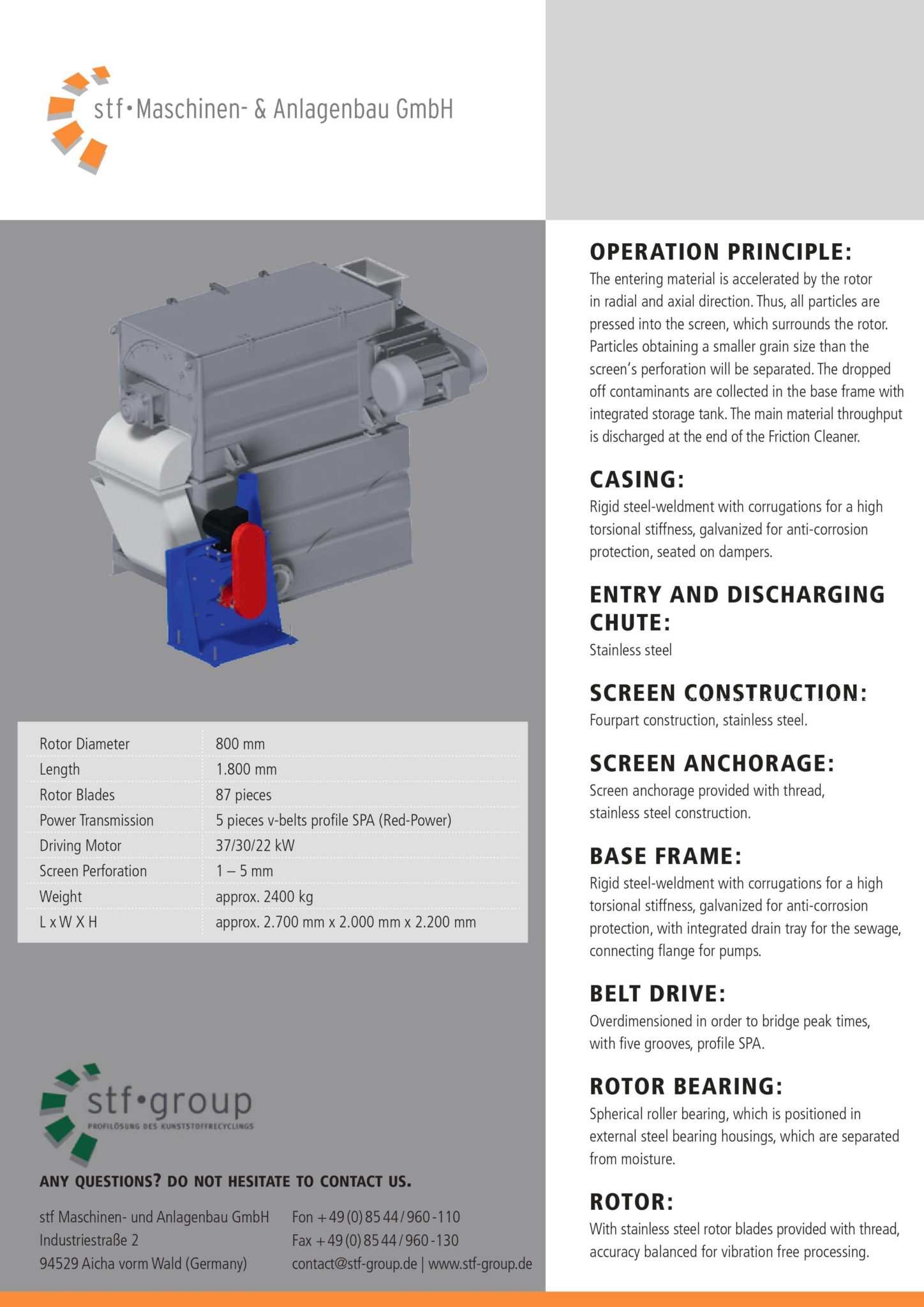 Plastic recycling equipment – STF Group