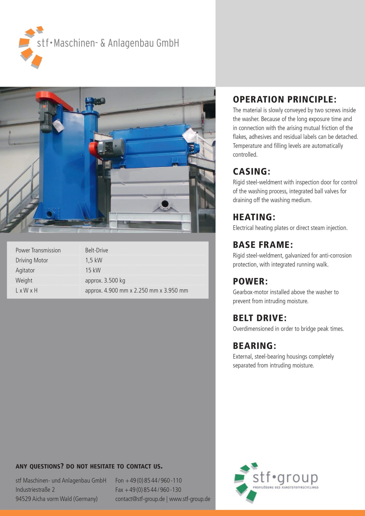 Plastic recycling equipment – STF Group